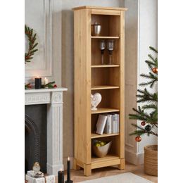 Standregal Home Affaire "Rauna", beige (gelaugt, ge&ouml;lt), B:57,4cm H:180cm T:38cm, Regale, Standregal, H&ouml;he 180 cm, aus massiver Kiefer, FSC-zertifiziert