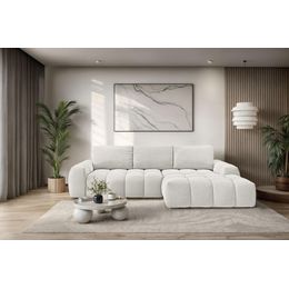 Ecksofa OTTO HOME "AZITA L-Form, 270 cm - OTTO. Verl&auml;ssliche Qualit&auml;t.", beige (creme), B:270cm H:84cm T:166,5cm, 100% Polyester, Sofas, Ecksofa, wahlweise als Schlafsofa m. Bettkasten, Bubble-Optik, Topseller