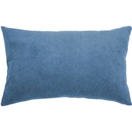 Dekokissen Pad "CASUAL", blau, unifarben, B:35cm L:60cm, Polyacryl, Polyester, Dekokissen_Sitzkissen_Kissenh&uuml;llen, Made in Europe, Uni Farben, verschiedene Gr&ouml;&szlig;en