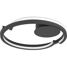 Eglo LED Deckenleuchte "MEZZOMONTE Deckenlampe - Alu, Stahl - LED;LED - 1X20W;1X20W - IP20", schwarz, 2, &Oslash; 48cm H: 5cm, 1 Stk., Leuchten, Wohzimmerlampe, Esszimmerlampe, Flur, Schlafzimmer, H5 x &Oslash;48 cm, LED Deckenleuchte