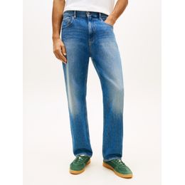 Regular-fit-Jeans Tommy Jeans "Otis Regular Straight", Herren, Gr. 31, L&auml;nge 30, denim medium, Denim/Jeans, Obermaterial: 99% Baumwolle, 1% Elasthan, regular fit lang, Jeans, Gerade geschnittene Jeans, regul&auml;rer Leibh&ouml;he