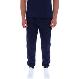 Jogginghose Reebok "ANDRE SMALL LOGO CUFFED PANT", Herren, Gr. L, N-Gr, vector navy, Obermaterial: 60% Baumwolle, 40% Polyester, Hosen Jogginghose, sportlicher Stil, für Sport und Freizeit, für Erwachsene