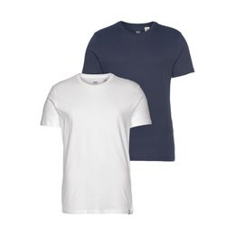 Levi's T-Shirt LEVI'S, Damen, Gr. M, blau (navy, wei&szlig;), Obermaterial: 100% Baumwolle, Rundhals, Shirts T-Shirt