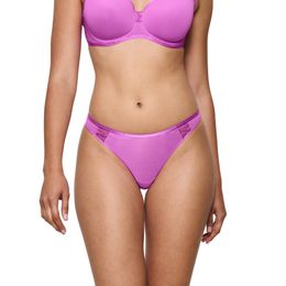 Triumph Damen String "Palina Cosmic Heartbeat", Gr. 42fuchsia orchid, Mesh, Obermaterial: 83% Polyamid, 17% Elasthan, Unterhosen, Triumph x Palina