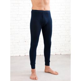 Lange Unterhose Schiesser, Herren, Gr. 5, 1 Stk., blau (marine), 100% Baumwolle, Unterhosen Lange Unterhose