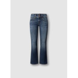 Slim-fit-Jeans Pepe Jeans "ICONIC GEN", Damen, Gr. 25, L&auml;nge 32, blau used, Denim/Jeans, Obermaterial: 99% Baumwolle, 1% Elasthan, slim fit lang, Jeans Slim-fit-Jeans, Mid Waist
