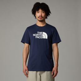 T-Shirt The North Face "M S/S EASY TEE", Herren, Gr. M, blau (summit navy), Single Jersey, Obermaterial: 60% Baumwolle, 40% Polyester, unifarben, normal, Rundhals, eingesetzt eingefasste Kante, Shirts T-Shirt