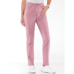 Bequeme Jeans Classic Basics, Damen, Gr. 40, Normalgr&ouml;&szlig;en, lila (hortensie), 97% Baumwolle, 3% Elasthan, unifarben, lang, Jeans