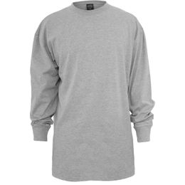 T-Shirt Urban Classics "Urban Classics Herren Tall Tee L/S", Damen, Gr. 4XL, grau, 100% Baumwolle, unifarben, oversize, Rundhals, Shirts T-Shirt