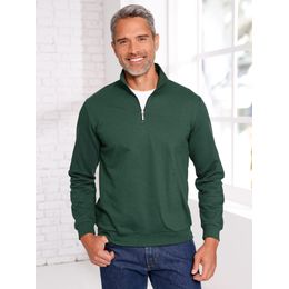 Langarmshirt CLASSIC "Sweatshirt", Herren, Gr. 48/50, moos, 50% Baumwolle, 50% Polyester, unifarben, Shirts Langarmshirt