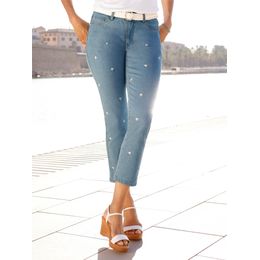 7/8-Jeans, Herren, Gr. 40, Normalgr&ouml;&szlig;en, blau, bleached, 99% Baumwolle, 1% Elasthan, unifarben, 7/8-L&auml;nge, Jeans