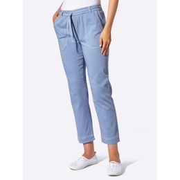 7/8-Jeans Classic Basics, Damen, Gr. 36, Normalgr&ouml;&szlig;en, taubenblau, 98% Baumwolle, 2% Elasthan, unifarben, 7/8-L&auml;nge, Jeans