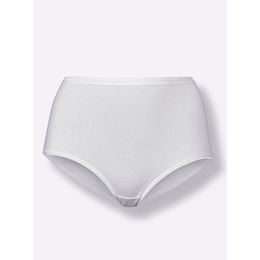 Taillenslip, Damen, Gr. 36/38, 5 Stk., wei&szlig;, 95% Baumwolle, 5% Elasthan, Unterhosen Taillenslip