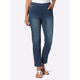 Inspirationen Damen 7/8-Jeansblau, stone, washed, Gr. 36, unifarben, 78% Baumwolle, 20% Polyester, 2% Elasthan, Jeans