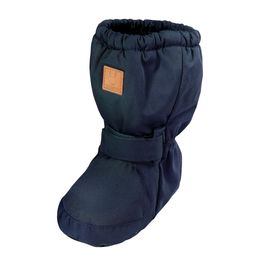 Winterstiefel MaxiMo, Mädchen, Gr. 23/24, blau (dunkelmarine), Obermaterial: 100% Polyester, unifarben, Schuhe Winterstiefel, wärmend, wasserabweisend, rutschfeste Sohle, Klettverschluss, PU-Sohle