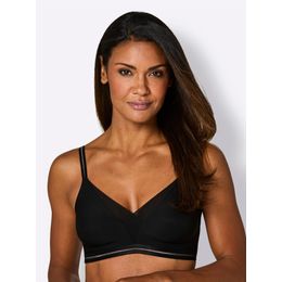 Naturana Damen B&uuml;gelloser BH, Gr. 90schwarz, 77% Polyester, 23% Elasthan, T&uuml;ll:22% Elasthan, 78% Polyamid, BHs