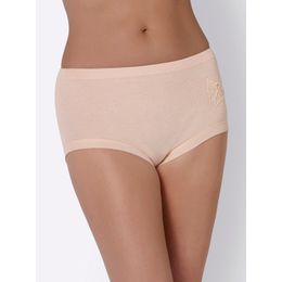 w&auml;schepur Taillenslip W&Auml;SCHEPUR, Damen, Gr. 38, 3 Stk., beige (puder), 100% Baumwolle, Unterhosen Taillenslip