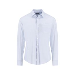 Langarmhemd Fynch-Hatton, Herren, Gr. 4XL, N-Gr, new breeze, Web, Obermaterial: 100% Baumwolle, bedruckt, normal h&uuml;ftbedeckend, Rundhals, 2-Knopf-Manschette, Hemden, mit Struktur-Print