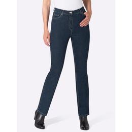 5-Pocket-Jeans Classic Basics, Damen, Gr. 22, Kurzgr&ouml;&szlig;en, blau (blau, stone, washed), 81% Baumwolle, 17% Polyester, 2% Elasthan, unifarben, lang, Jeans 5-Pocket-Jeans