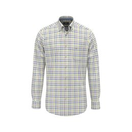 Karohemd Fynch-Hatton "Multicolor Washed Oxford", Herren, Gr. 4XL, N-Gr, pear, Web, Obermaterial: 100% Baumwolle, kariert, normal h&uuml;ftbedeckend, Rundhals, 2-Knopf-Manschette, Hemden Karohemd, langarm, mit Button-Down-Kragen