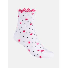 LIEBLINGSST&Uuml;CK LIEBLINGSST&Uuml;CK Damen Langsocken "Lovely Socks "DorothyEP" aus Baumwollmix", Gr. 39100, wei&szlig;, Baumwolle, Elasthan, Polyamid, Socken, mit