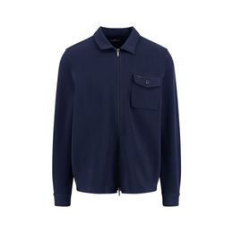 Kurzjacke Fynch-Hatton, Damen, Gr. M, navy, Web, Obermaterial: 53% Polyester, 42% Baumwolle, 5% Elasthan, unifarben, normal hüftbedeckend, Rundhals, 1-Knopf-Manschette, Jacken Kurzjacke, im Overshirt-Stil und mit Reißverschluss