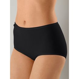 Taillenslip Sloggi, Damen, Gr. 38, 3 Stk., schwarz, 96% Baumwolle, 4% Elasthan, Unterhosen Taillenslip