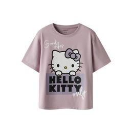 T-Shirt name it "NKFDYKAJA HELLOK SS NREG TOP SKY", Jungen, Gr. 146/152, dawn pink, Jersey, Obermaterial: 95% Baumwolle, 5% Elasthan, bedruckt, unifarben, Basic normal, Rundhals, Shirts T-Shirt, mit tollem Hello Kitty Motiv