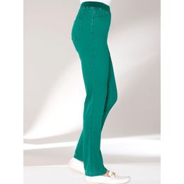 Stretch-Jeans Classic Basics, Damen, Gr. 36, Normalgr&ouml;&szlig;en, smaragd, 96% Baumwolle, 4% Elasthan, unifarben, lang, Jeans