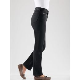 5-Pocket-Jeans Casual Looks, Damen, Gr. 36, Normalgr&ouml;&szlig;en, schwarz, 98% Baumwolle, 2% Elasthan, unifarben, lang, Jeans 5-Pocket-Jeans