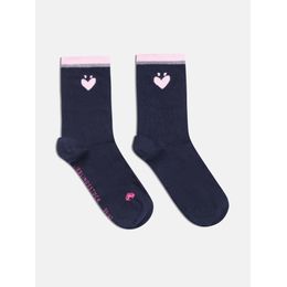 LIEBLINGSST&Uuml;CK Langsocken LIEBLINGSST&Uuml;CK "KellyEP - 3er Pack Regular Socken", Damen, Gr. 35-38, navy, Baumwolle, Elasthan, Polyamid, metallisierte Fasern, normal, Socken, mit Baumwoll-Anteil