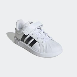Sneaker adidas Sportswear "STREETTALK", Damen, Gr. 32, cloud wei&szlig;, core schwarz, core schwarz, Synthetik, Schuhe Sneaker, inspiriert vom Design des adidas superstar