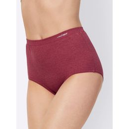 w&auml;schepur Taillenslip W&Auml;SCHEPUR, Damen, Gr. 38, 4 Stk., blau (2x marine, 2x dunkelrot), 95% Baumwolle, 5% Elasthan, 5% Elasthan, 38% Polyester, 57% Baumwolle, Meliert:5% Elasthan, 11% Polyester, 84% Baumwolle, Uni:5% Elasthan, 95% Baumwolle, Unterhosen Taillenslip