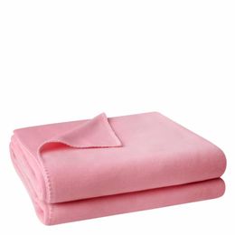 Zoeppritz Decken Soft-Fleece 110x160 rot - dusky pink Wohndecke, Fleecedecke