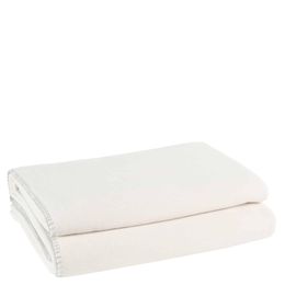 Zoeppritz Decken Soft-Fleece 110x160 beige - offwhite Wohndecke, Fleecedecke