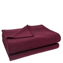 Zoeppritz Decken Soft-Fleece 110x160 rot - wine Wohndecke, Fleecedecke