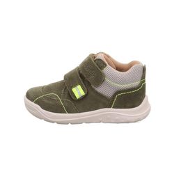 Superfit Leder-Sneakers "Whaley" in Khaki/ Grau - 56% | Größe 22 | Baby-stiefel-boots