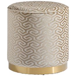 Mid.you Hocker, Beige, Metall, Textil, 40x42x40 cm, Wohnzimmer, Hocker, Sitzhocker