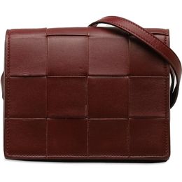 Bottega Veneta Hobo Bags - Nappa Intrecciato Cassette Crossbody - Gr. unisize - in Rot - f&uuml;r Damen