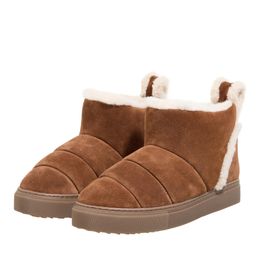 INUIKII Stiefel & Boots - Shearling Slipin - Gr. 36 (EU) - in Cognacbraun - f&uuml;r Damen