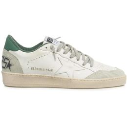 Golden Goose Deluxe Brand Golden Goose Low-Top Sneaker - Ball Star Sneakers - Leather - White/Green - Gr. 46 (EU) - in Beige - f&uuml;r Damen