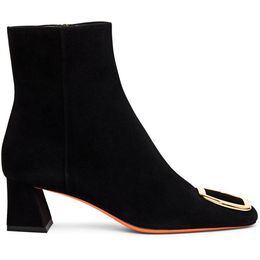 Santoni Stiefel - Suede midheel boot - Gr. UK_7_5 - in Wei&szlig; - f&uuml;r Damen