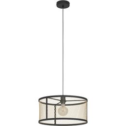 Eglo H&auml;ngeleuchte &raquo;DELLOW Pendellampe - Stahl - E27 - 1X40W - IP20&laquo; E27 1 Stk. H&auml;ngelampe, Deckenlampe, Wohnzimmer, Esszimmer, H110 x &Oslash;45 cm