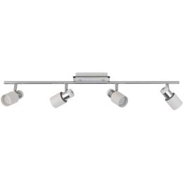 Eglo Deckenleuchte &raquo;Davida Deckenlampe, Deckenspot aus Metall, Wohnzimmerlampe, GU10&laquo; GU10 1 Stk. Spot - L78 x B7 cm - chrom, wei&szlig; - 4X4,6W inkl.
