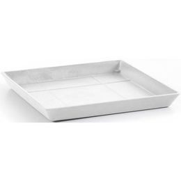 Ecopots Topfuntersetzer &raquo;Quadratisch 30 Wei&szlig;&laquo; f&uuml;r innen und au&szlig;en: frostsicher, bruchsicher und lichtbest&auml;ndig Wei&szlig;
