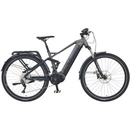 Prophete Unisex &raquo;Stack 5.8&laquo; 10 Gang Shimano Deore Schaltwerk Kettenschaltung Mittelmotor 250 W Pedelec, Elektrofahrrad f&uuml;r Herren grau