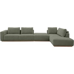 Musterring Wohnlandschaft Anreihsofa mit Armlehne links, Eckteil rechts mit Kissen & Hocker 100% Polyester