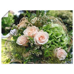 Artland Wandbild &raquo;Blumenstrauss&laquo; Blumen 1 Stk. tlg. als Leinwandbild, Poster in verschied. Gr&ouml;&szlig;en Farbe Bild(er): pink