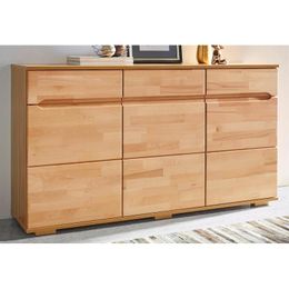 Home Affaire Sideboard &raquo;VKB10: teilmassiv korpus Kernbuche, 6F&auml;cher geschlossen, Stauraum&laquo; B/T/H:150/40/85cm, 3verstellbare boden, 3 Schubladen, 