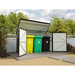 Konifera M&uuml;lltonnenbox &raquo;Fahrradbox aus Metall&laquo; BxTxH: 233x105x133 cm schwarz